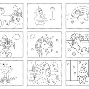 Unicorn Coloring Pages for Girls, 18 Printable Colouring Sheets for ...