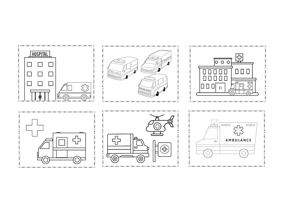 Ambulance Coloring Pages for Girls and Boys to Learn the Importance of ...
