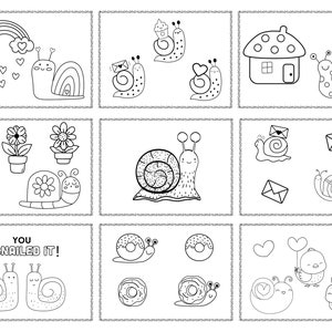 Snail Coloring Pages for Girls and Boys, 18 Cute Coloring Sheets ...