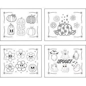 Retro Halloween Coloring Pages, 16 Cute Fall Coloring Pages With ...