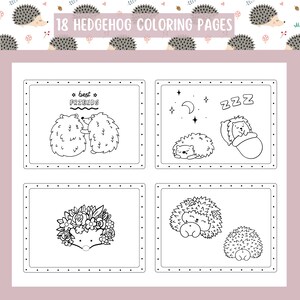 Hedgehog Coloring Pages for Boys and Girls, 18 Cute Colouring Sheets ...