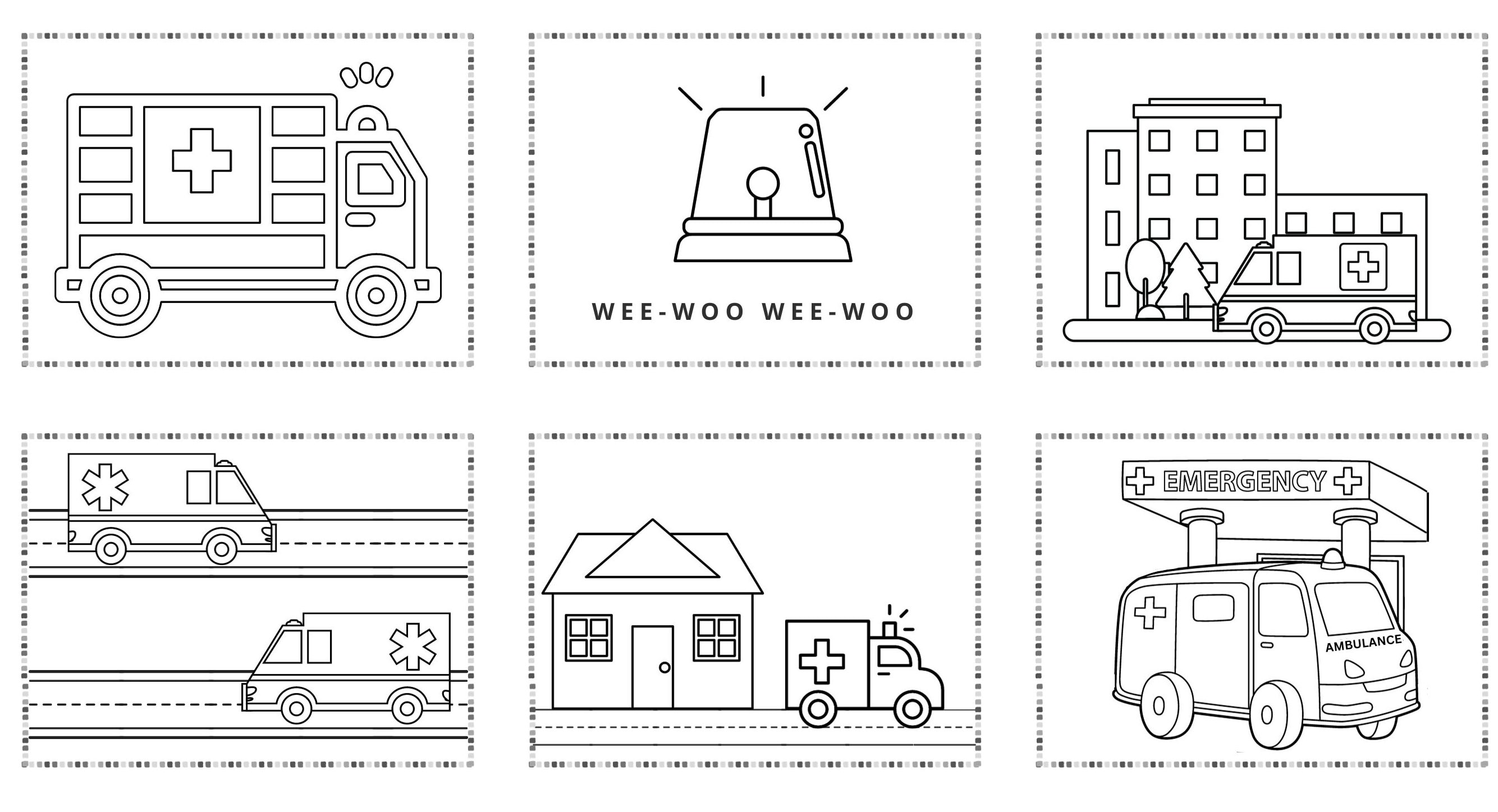 Ambulance Coloring Pages for Girls and Boys to Learn the Importance of ...