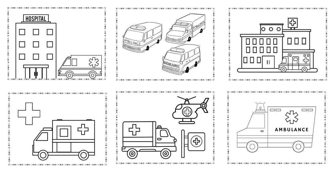 Ambulance Coloring Pages for Girls and Boys to Learn the Importance of ...