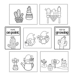 Cactus Coloring Pages for Girls and Boys 15 Printable Color - Etsy