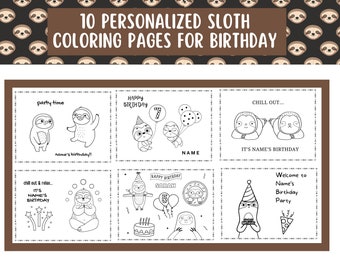 Sloth Coloring Pages for Girls and Boys 18 Cute Printable - Etsy