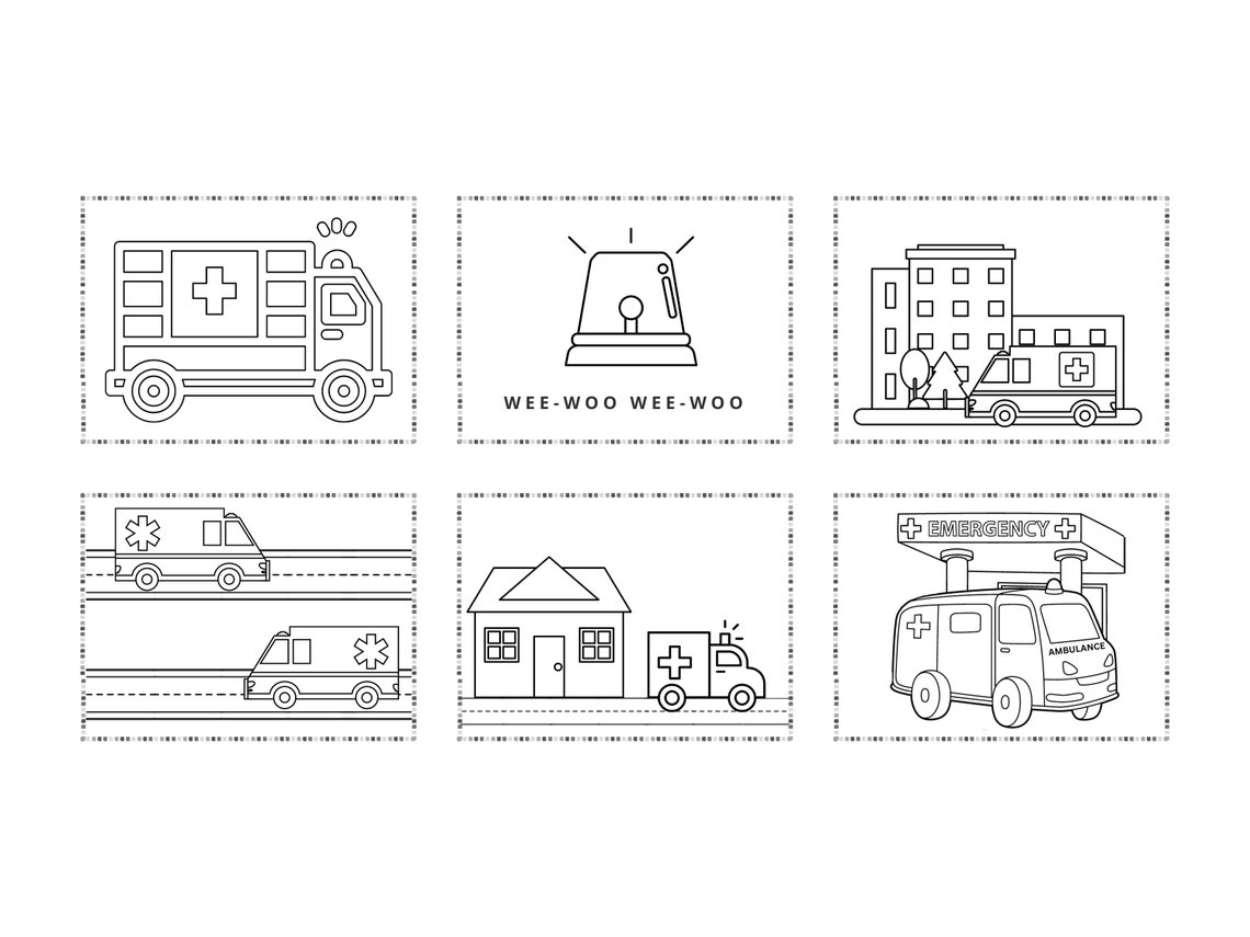 Ambulance Coloring Pages for Girls and Boys to Learn the Importance of ...