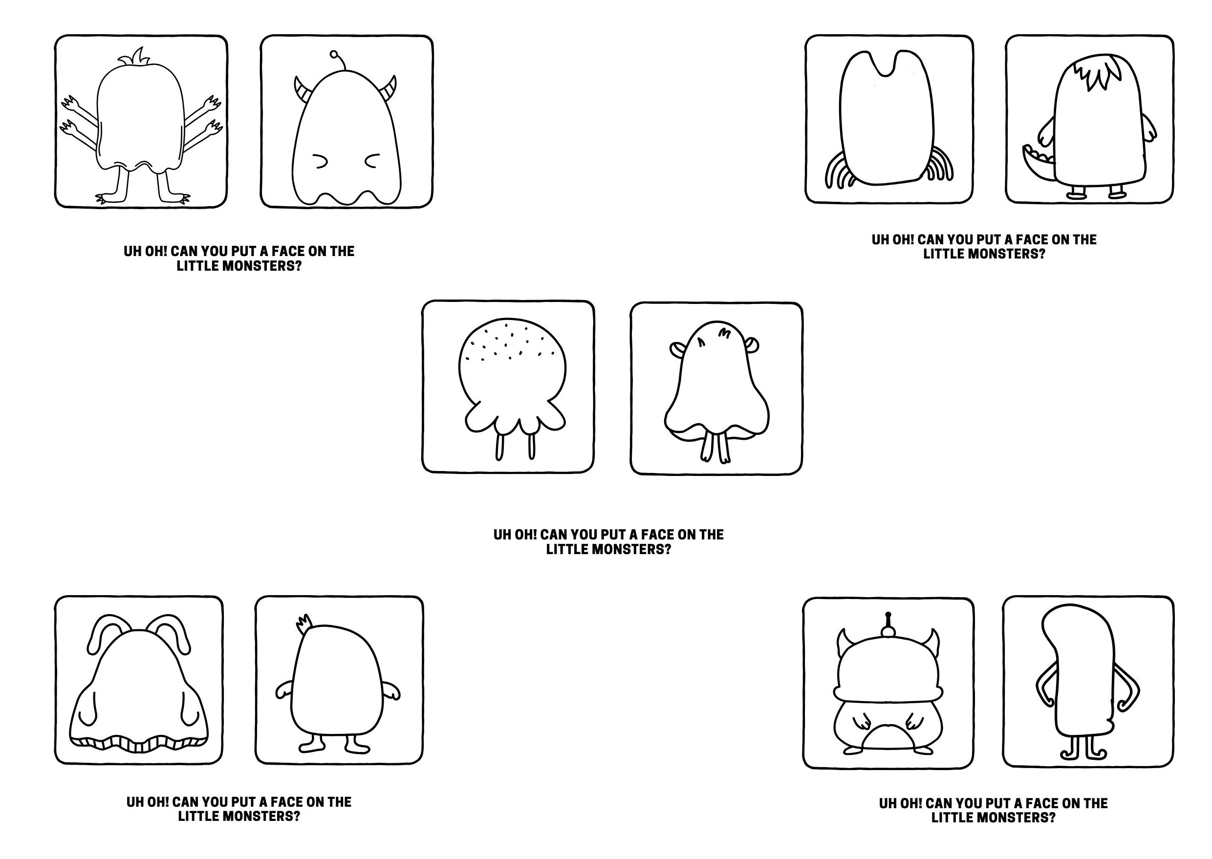 Cute Monster Coloring Pages, 18 Printable Color Pages for Girls and ...