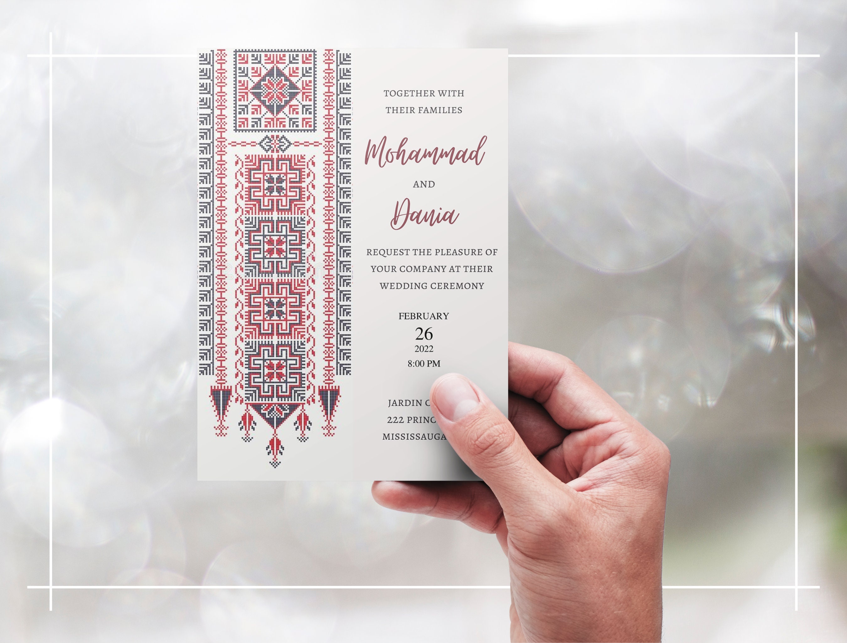 Palestinian Wedding Invitation - Editable and Printable - Etsy