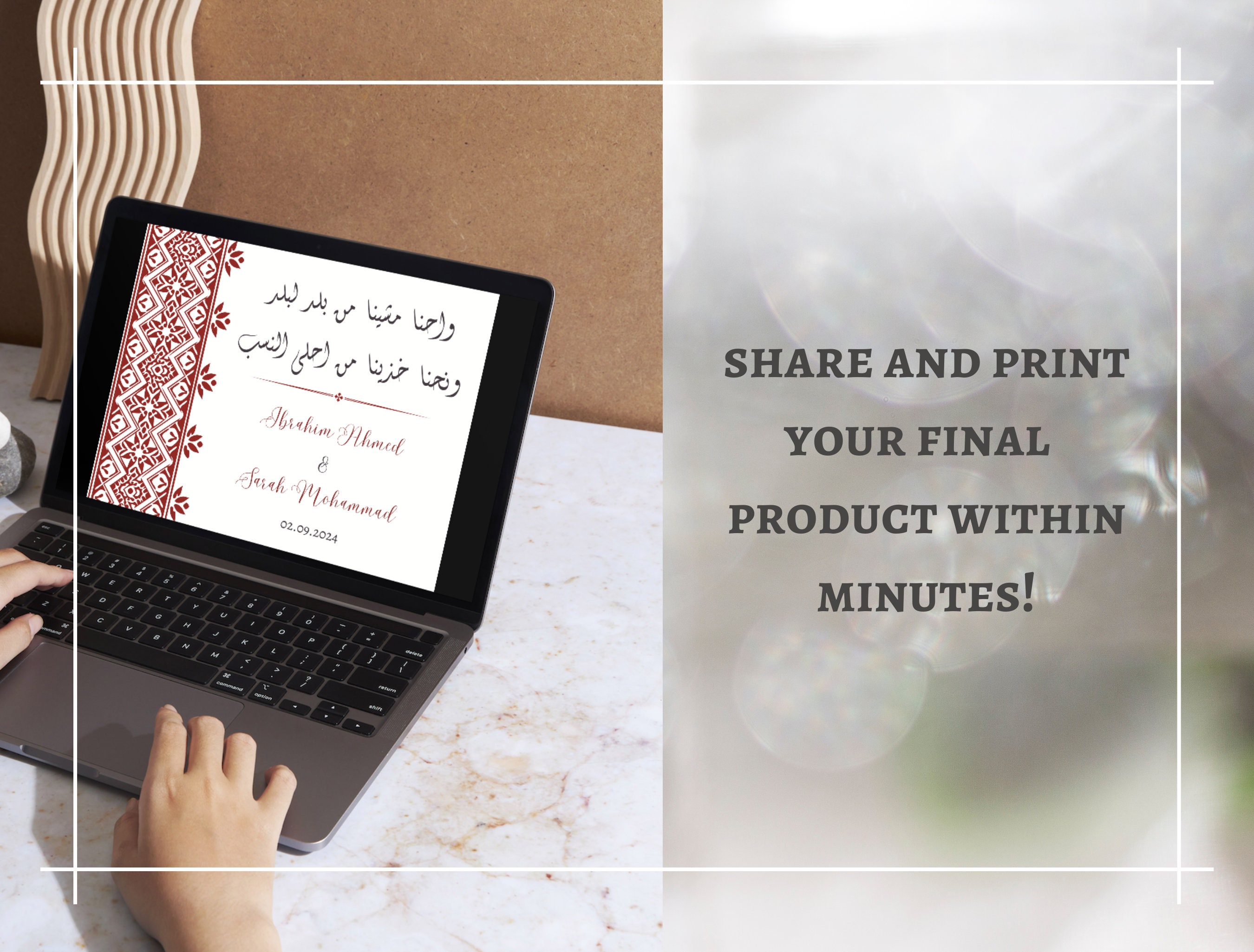 Palestine Tatreez Wedding Henna Poster Entrance Sign - Editable and ...