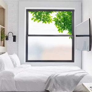 Custom Size Window Film Privacy Green Leaves Window Stickers Stained ...