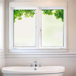 Custom Size Window Film Privacy Green Leaves Window Stickers Stained ...