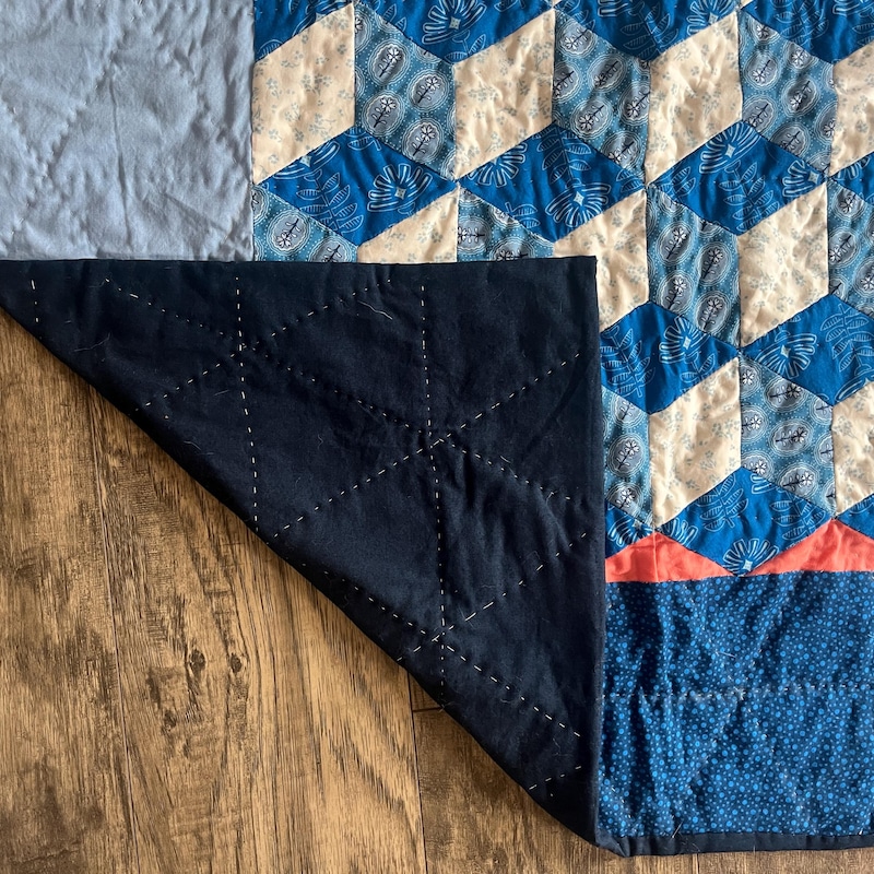 Tumbling Block Quilt - Etsy