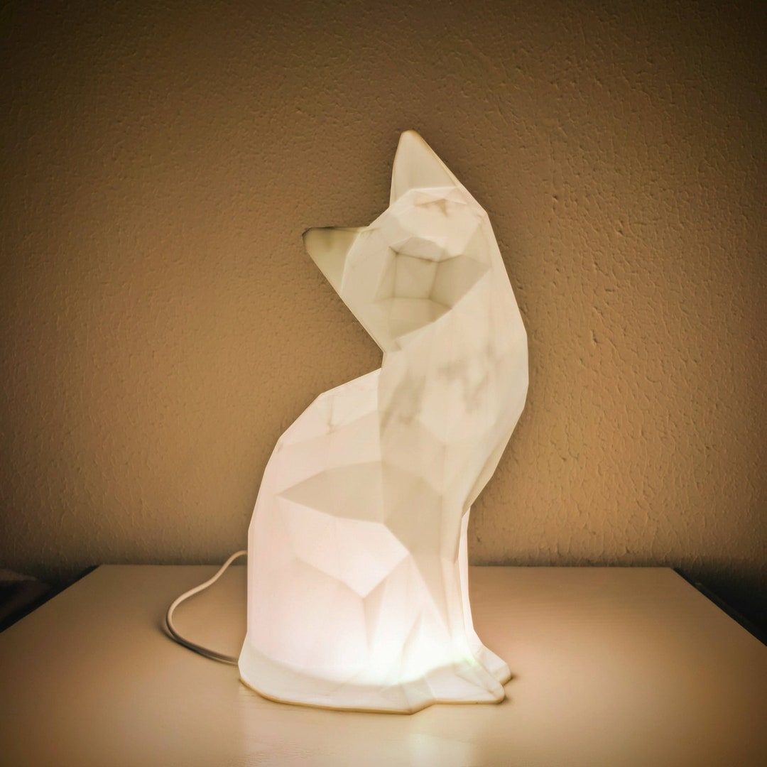 RGB Cat Lamp: 3D Print Cozy Mood Light With Remote - Etsy