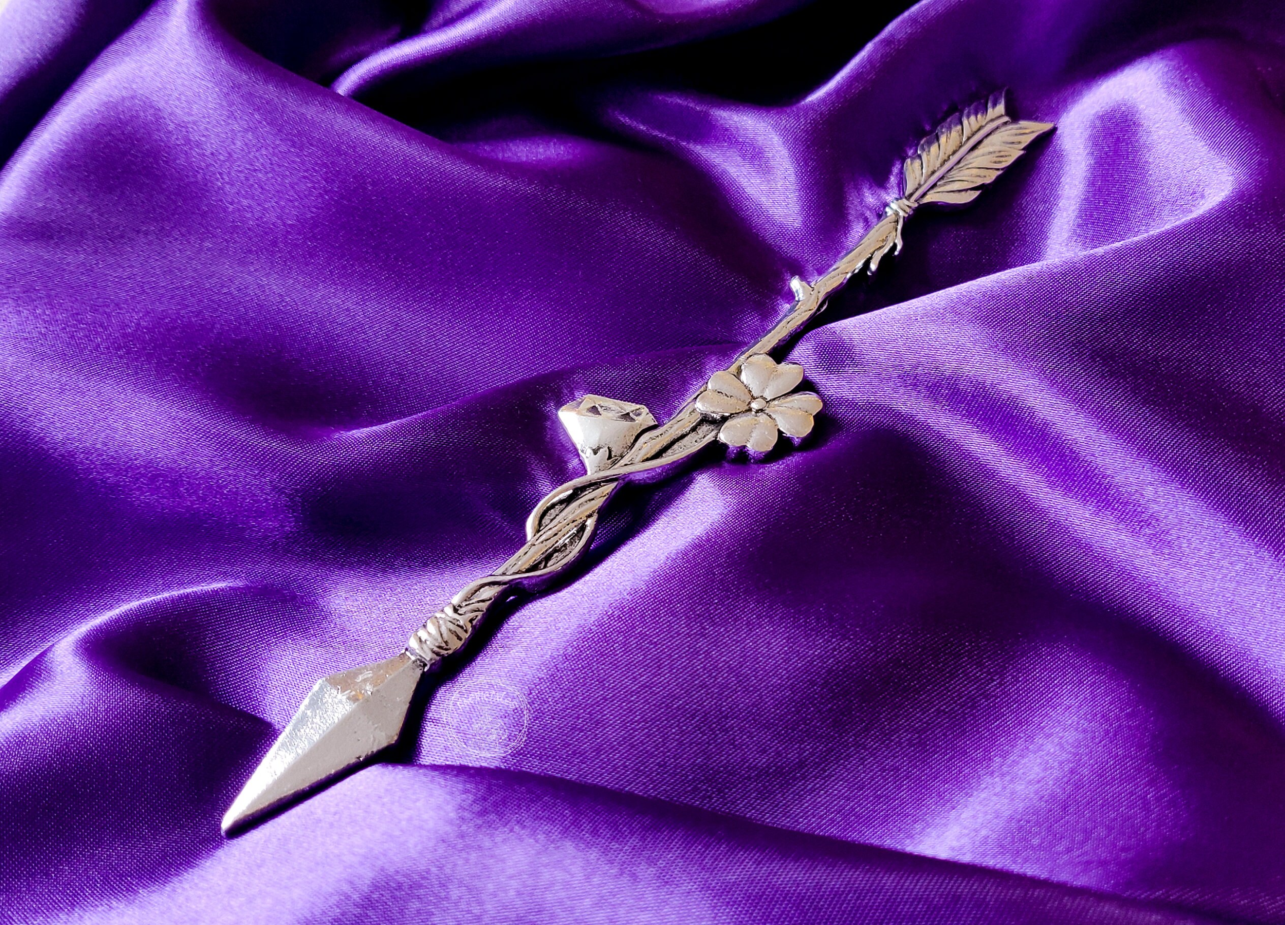 Silver Wolf Hair Pin, Silver Arrow Hair Pin, Gothic Hair Pin, Witch ...