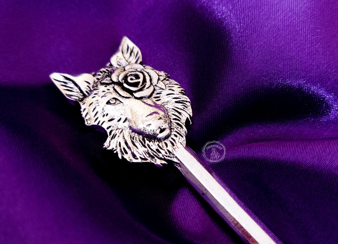 Silver Wolf Hair Pin Silver Arrow Hair Pin Gothic Hair Pin - Etsy