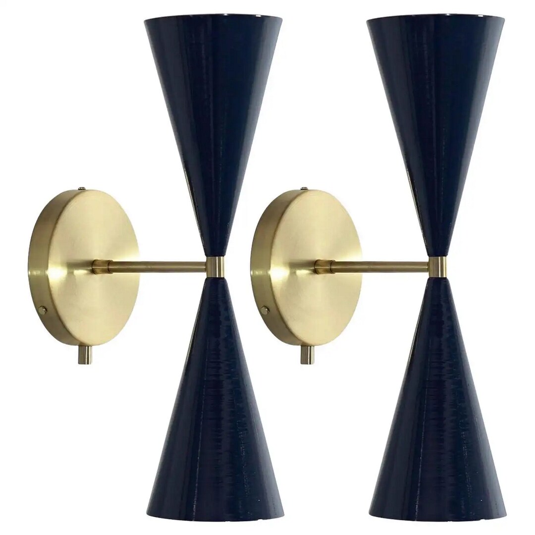 Mid Century, Italian Wall Light Fixture, Diablo Wall Sconce Pair ...