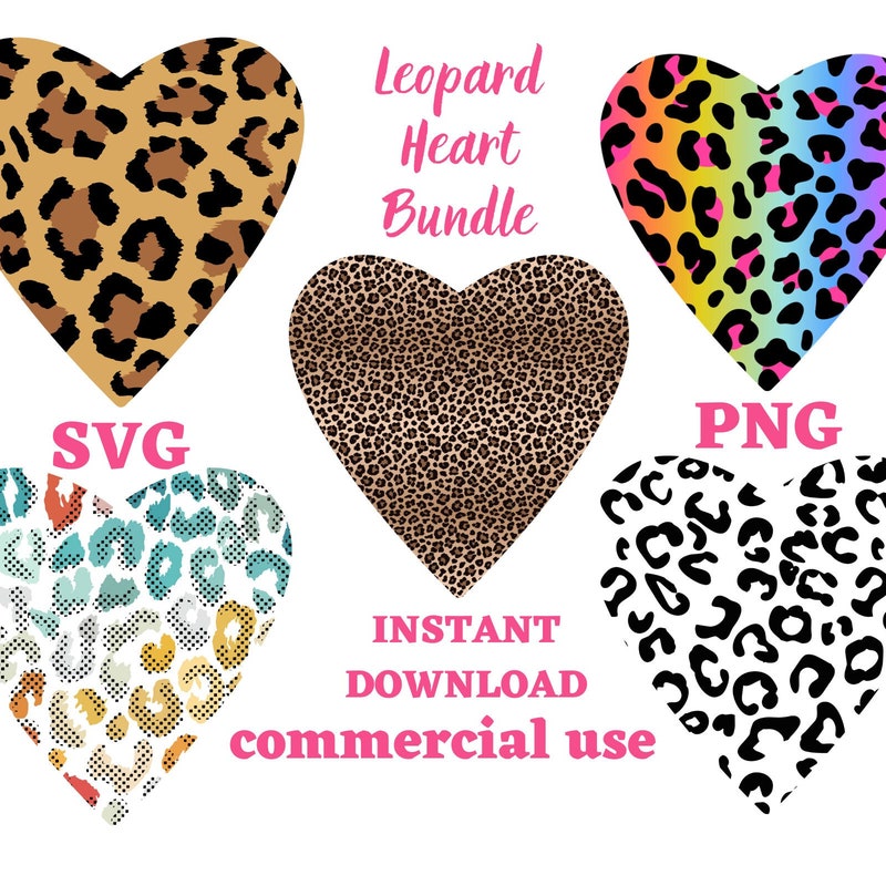 Leopard Heart Svg - Etsy