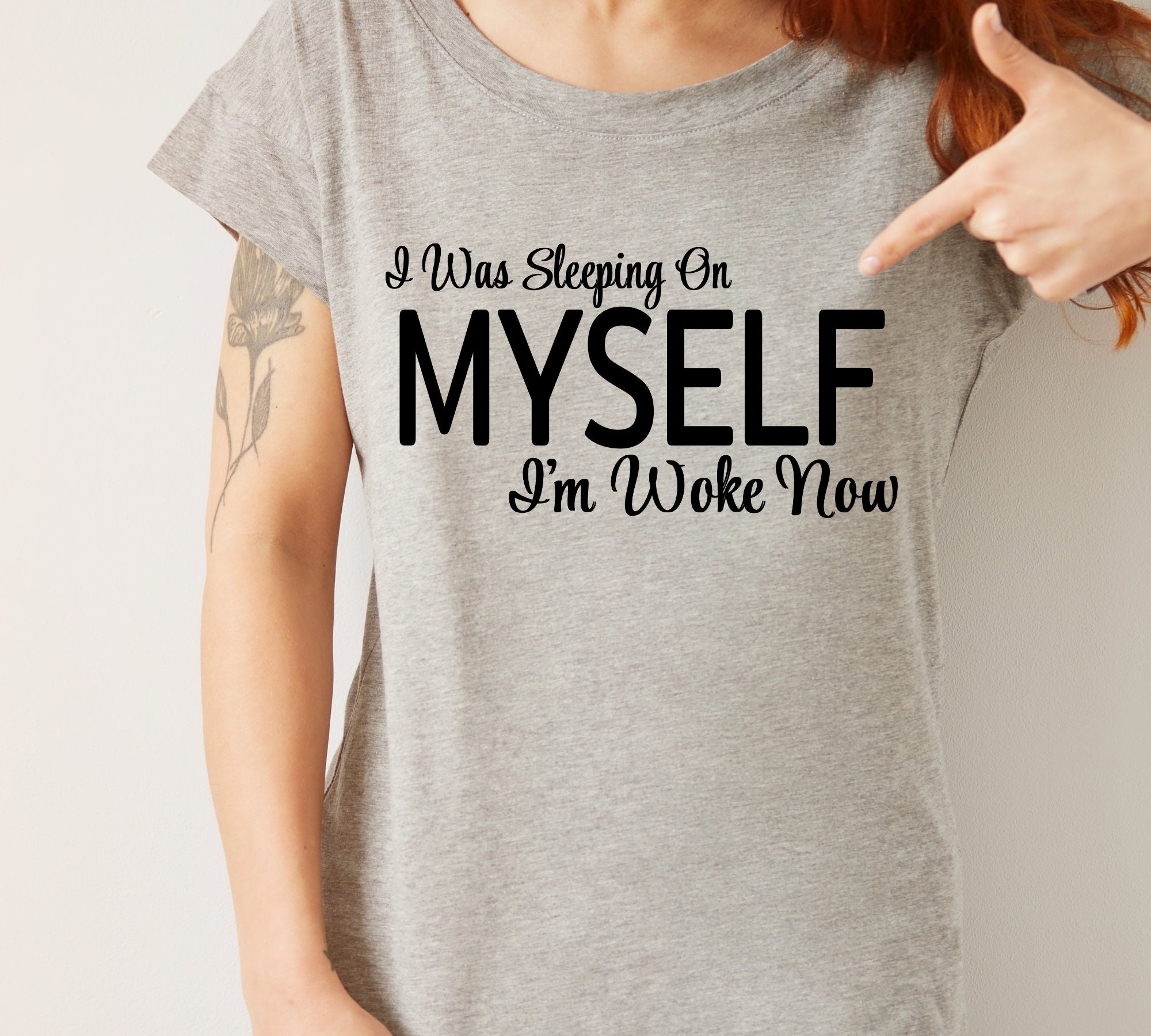 I Was Sleeping on Myself I'm Woke Now PNG Shirt, Black Boss Women ...