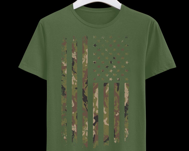 Camo American Flag PNG: Military Camouflage Design (digital Download ...