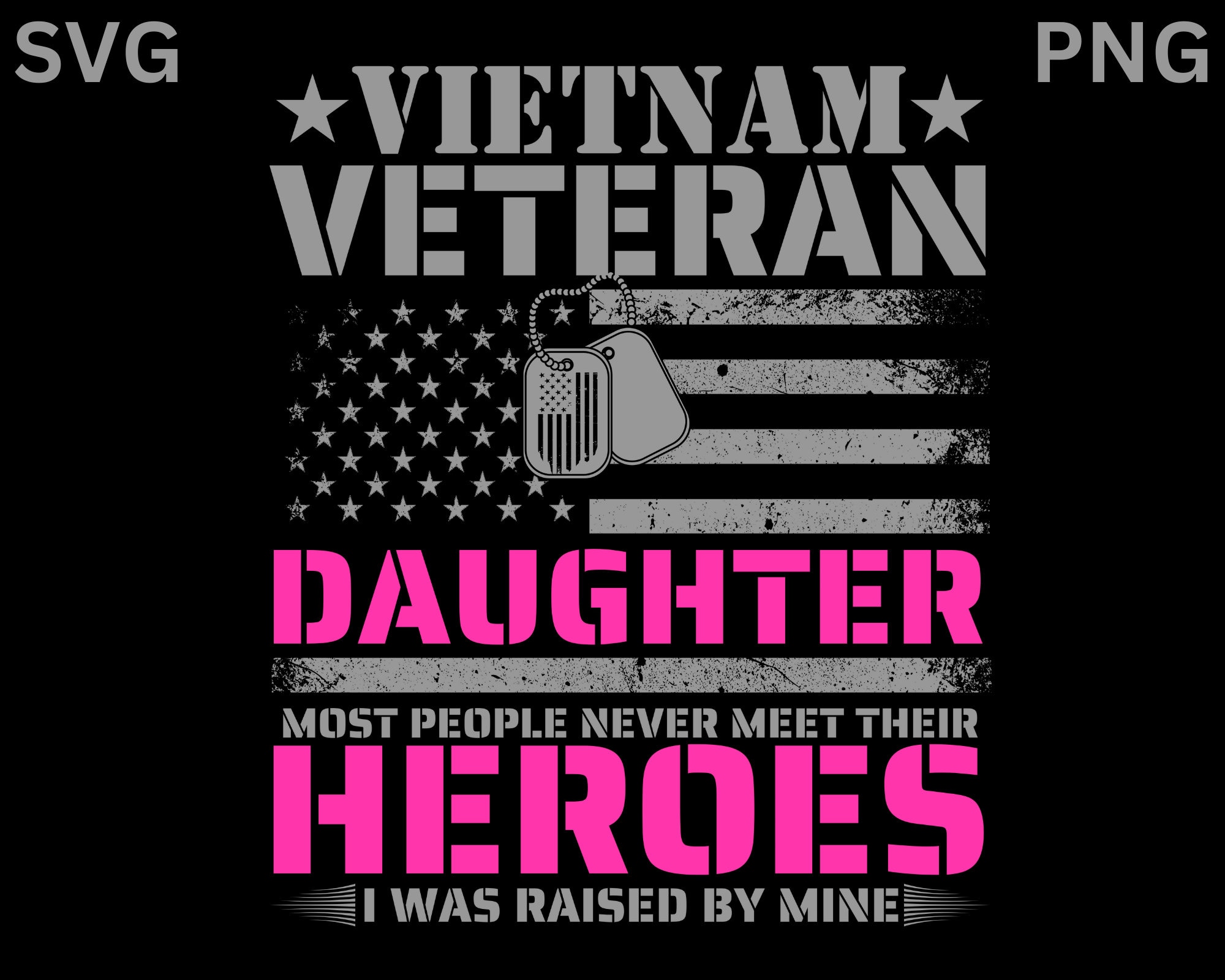 Proud Daughter of Vietnam Veteran Svg Png, Proud Army Family Military ...