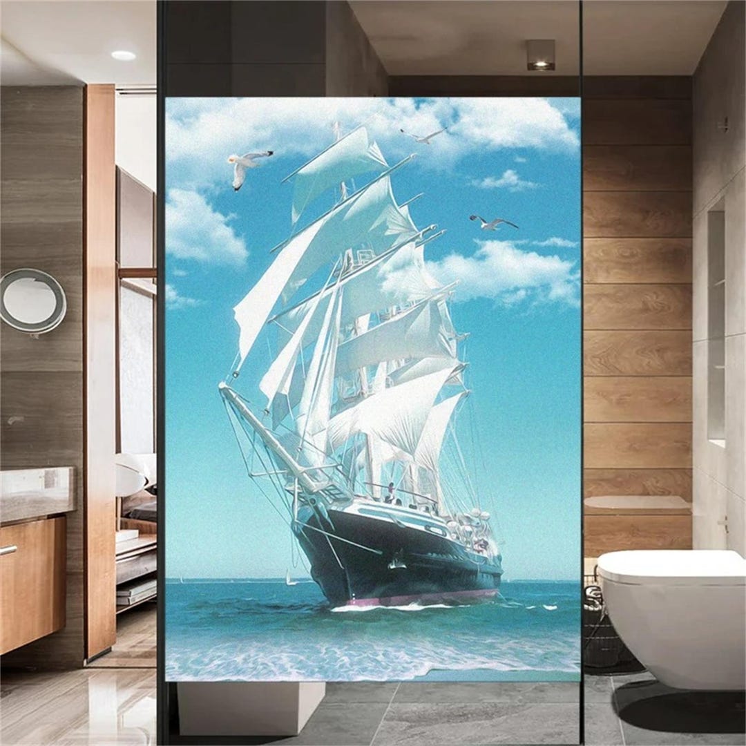 Custom Size Frosted Boat Window Film Privacy Glass Sticker for Heat ...