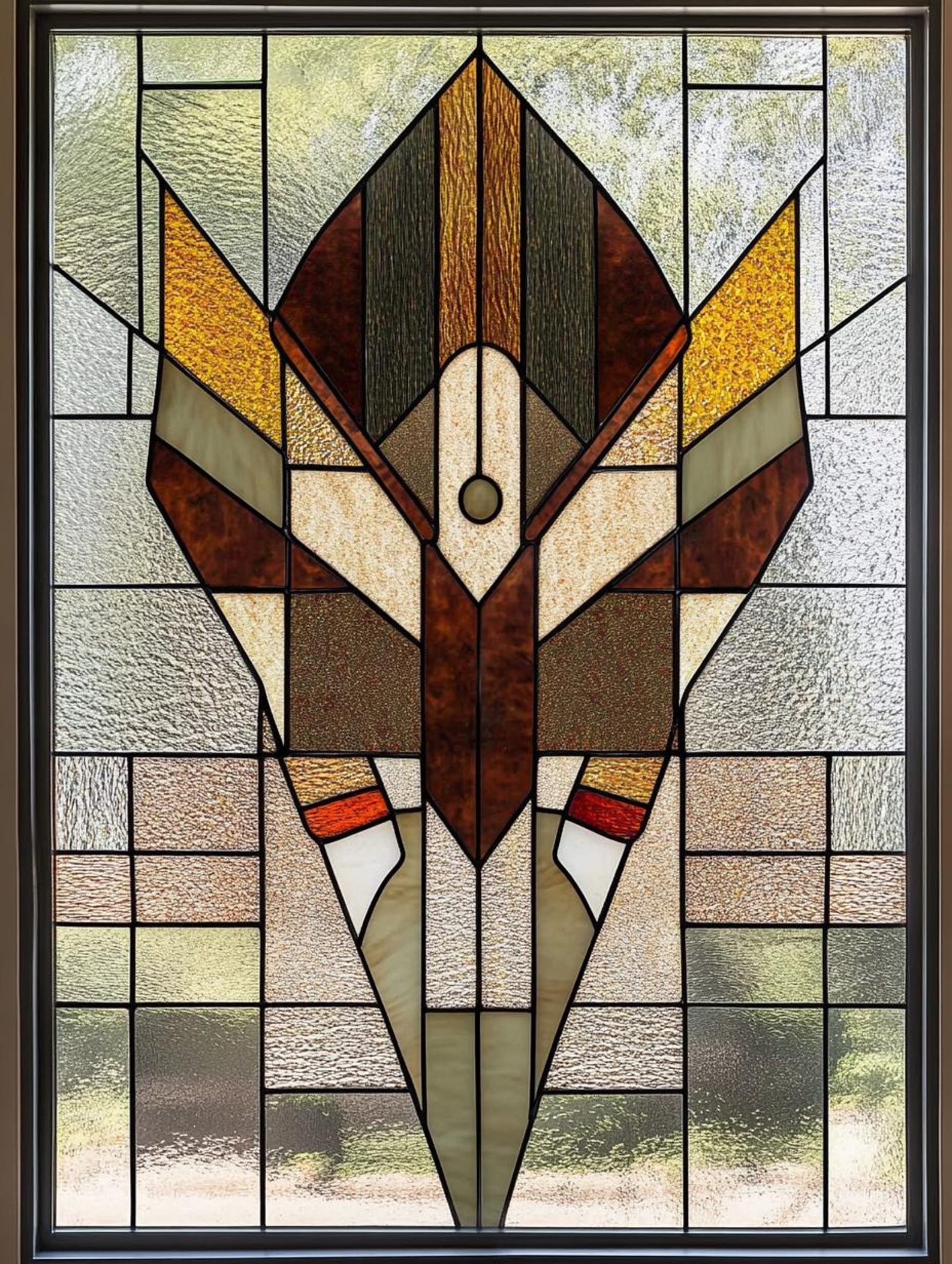 Customized Size Modern Stained Glass Window Decal Elegant Geometric ...