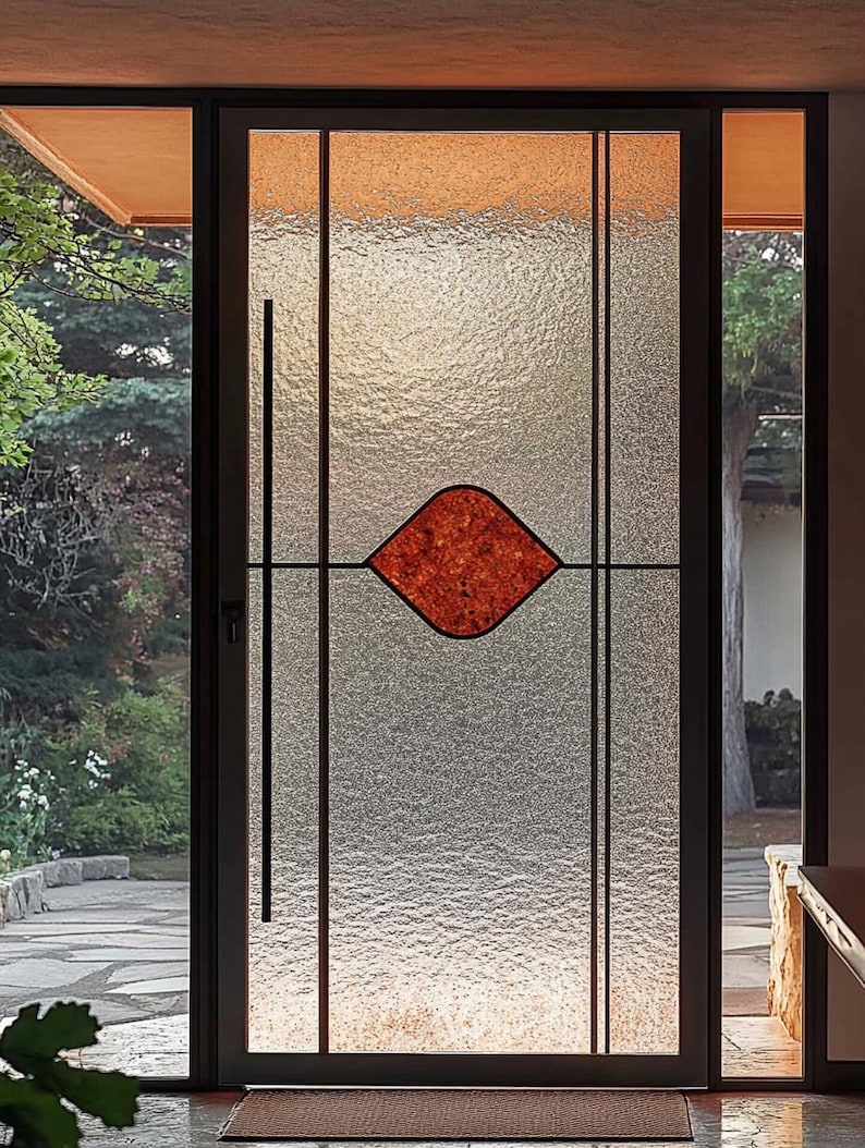 Customized Size Modern Diamond Pattern Stained Glass Window Decal ...