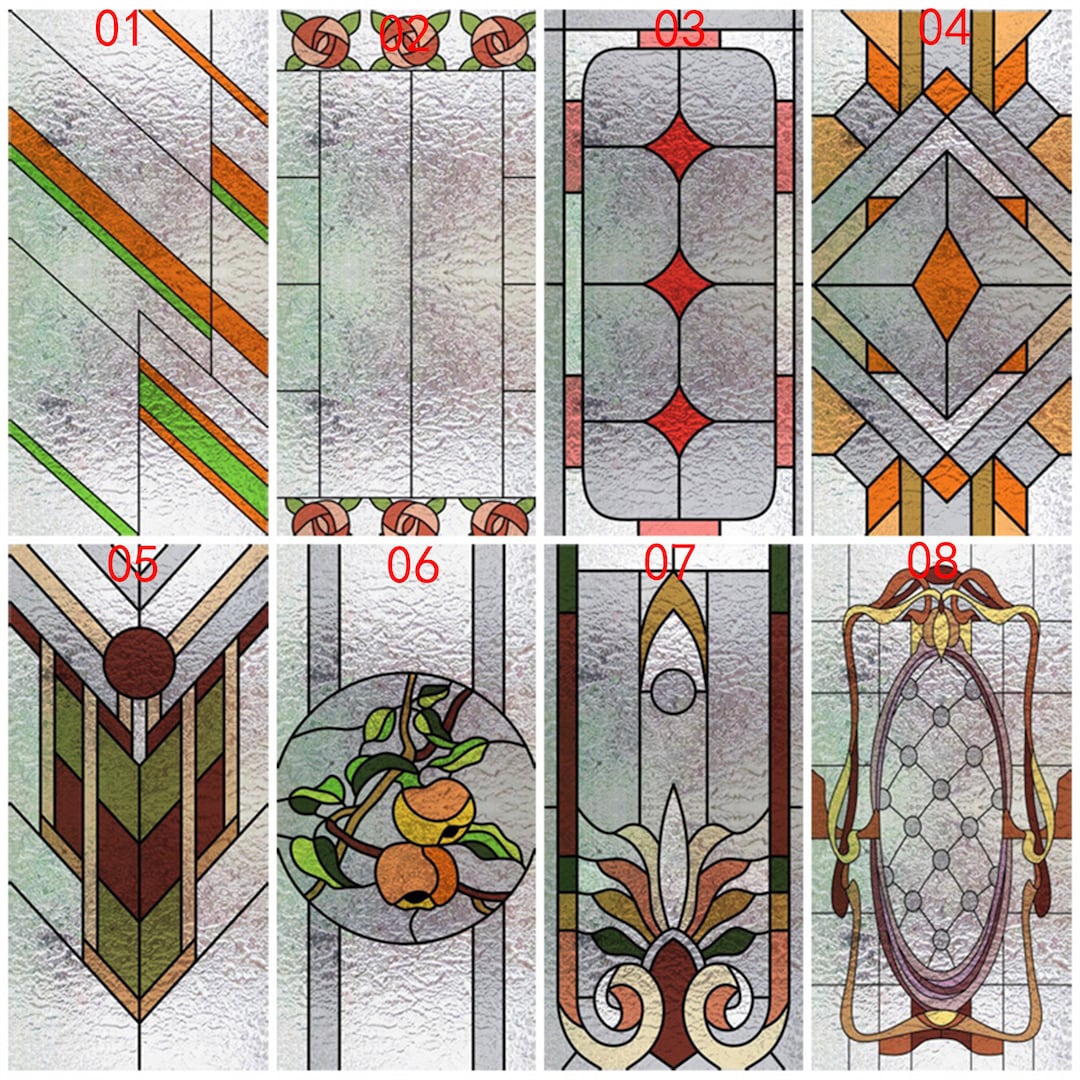 Customized Window Film Frosted Stained Glass Films 3D Matte Static ...