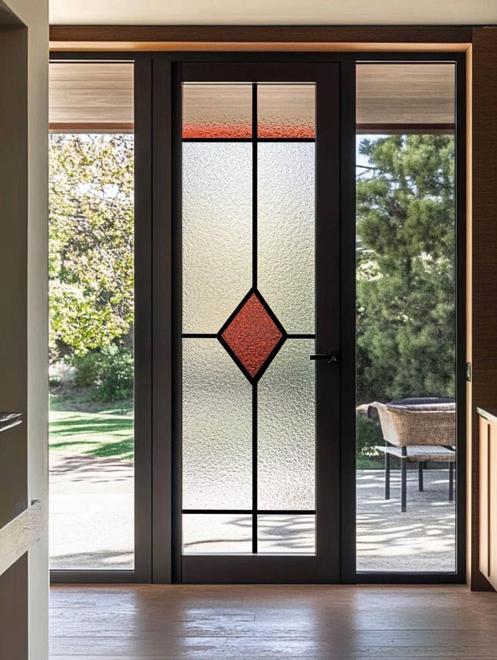 Customized Size Modern Diamond Pattern Stained Glass Window Decal ...
