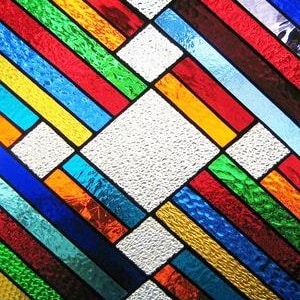 Custom Size Rainbow Effect Stained Glass Window Film Frosted Privacy ...