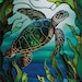 Custom Size Marine Life Stained Glass Window Films Fish and Ocean ...