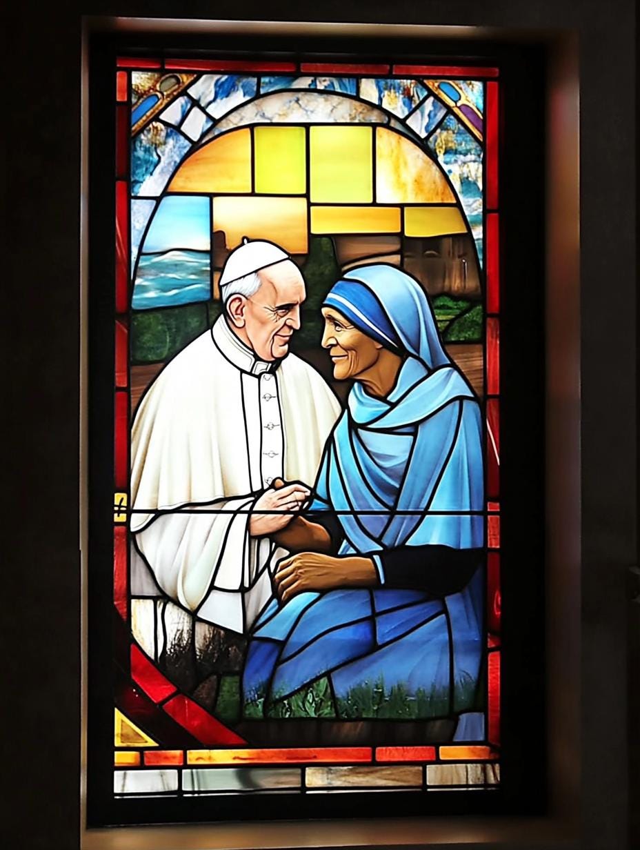 Customized Size Stained Glass Window Film Featuring Religious Saints ...