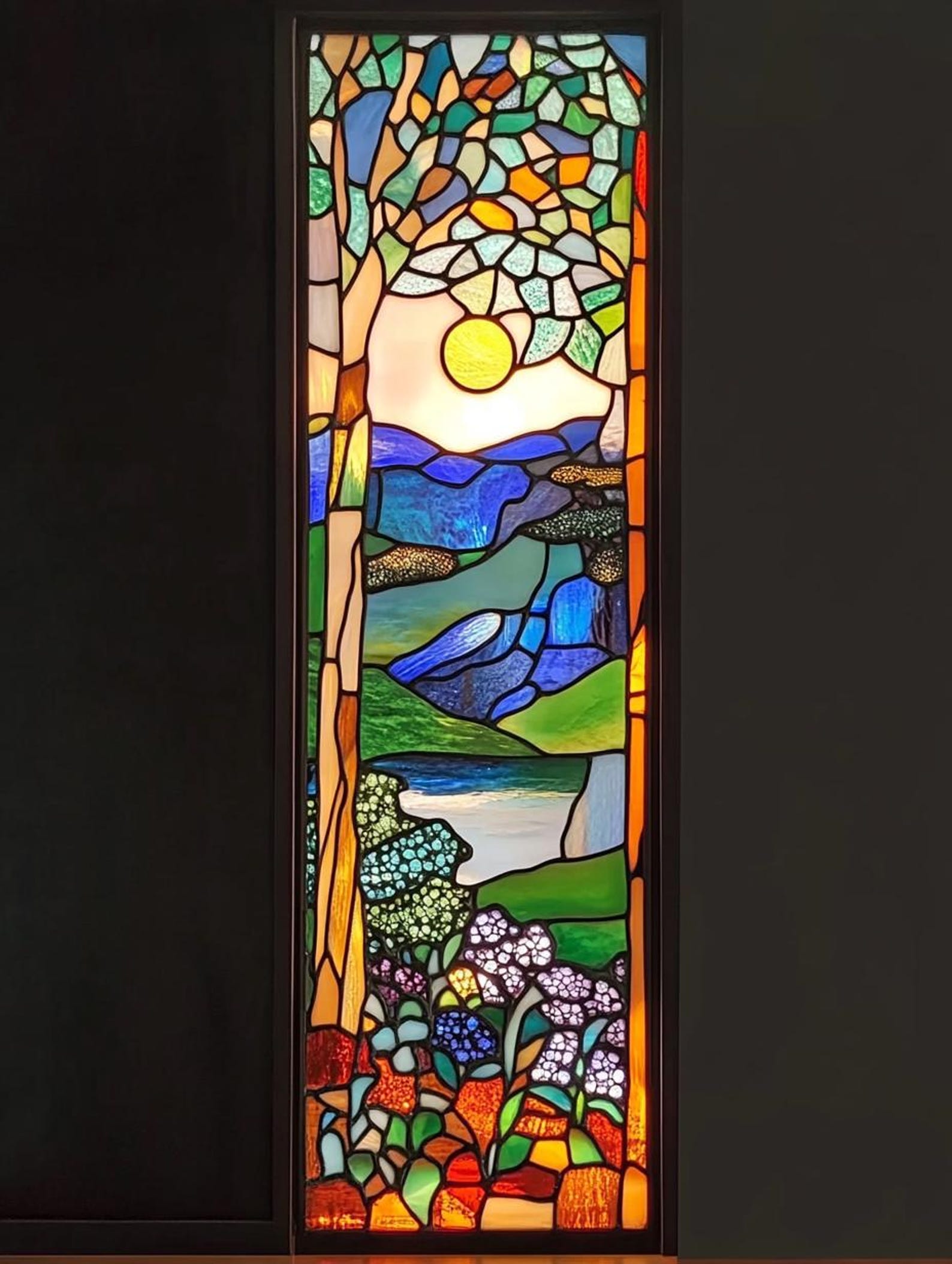 Customized Size Nature Stained Glass Window Film Decorative Privacy ...