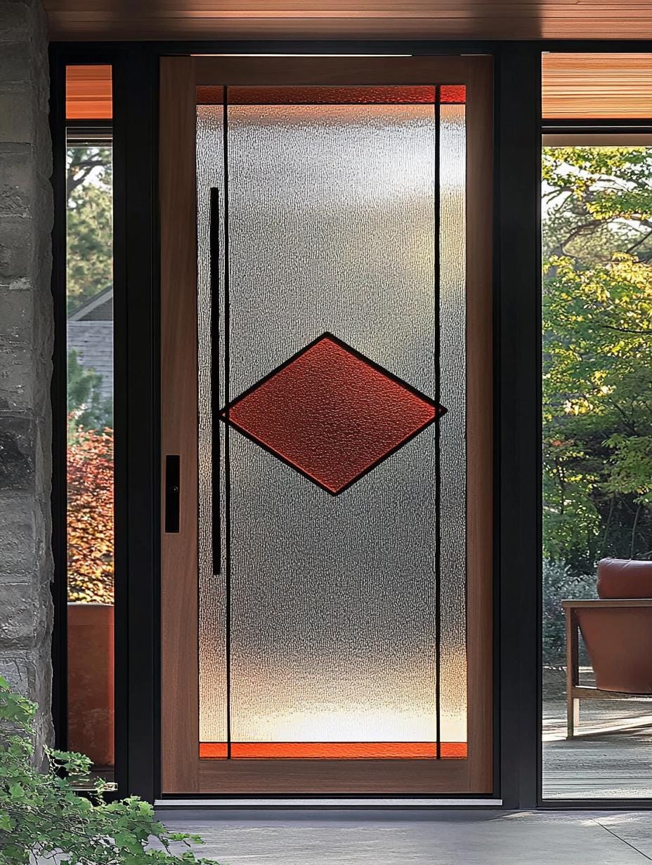 Customized Size Modern Diamond Pattern Stained Glass Window Decal ...