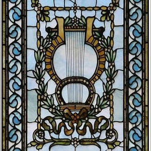 Custom Size Frosted Stained Glass Window Film Vintage Floral Design ...