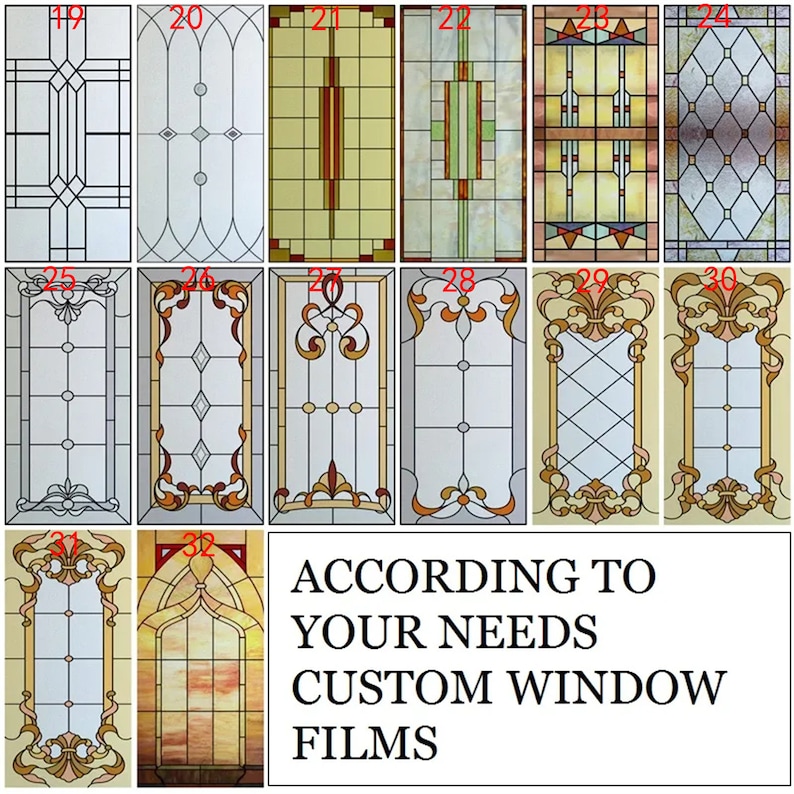 Customized Window Film Frosted Stained Glass Films,church Static Cling ...