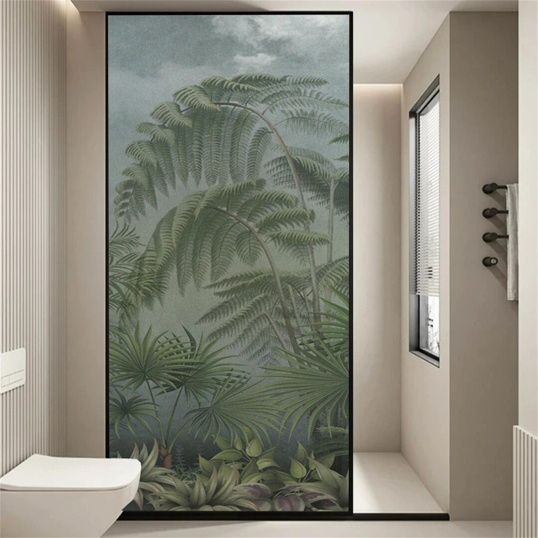 Custom Size Jungle Decorative Window Film UV Blocking Heat Control ...