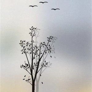 Custom Size Frosted Stained Glass Window Film Privacy Static Cling for ...