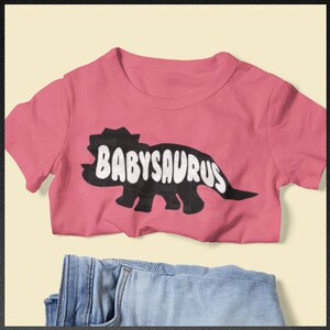 Babysaurus SVG, Minimalist PNG, Dinosaur Family Clipart, Digital ...