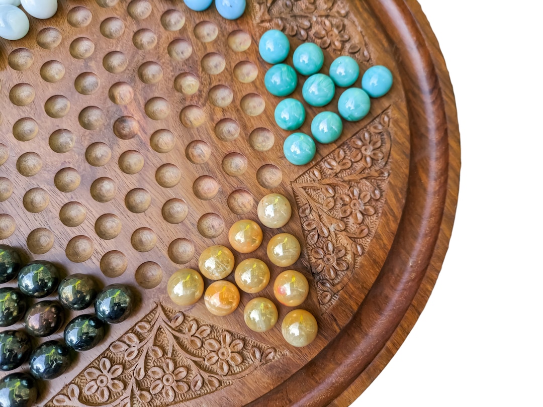 Handmade Handcarved Chinese Checkers Game Set in Rosewood, Perfect for ...