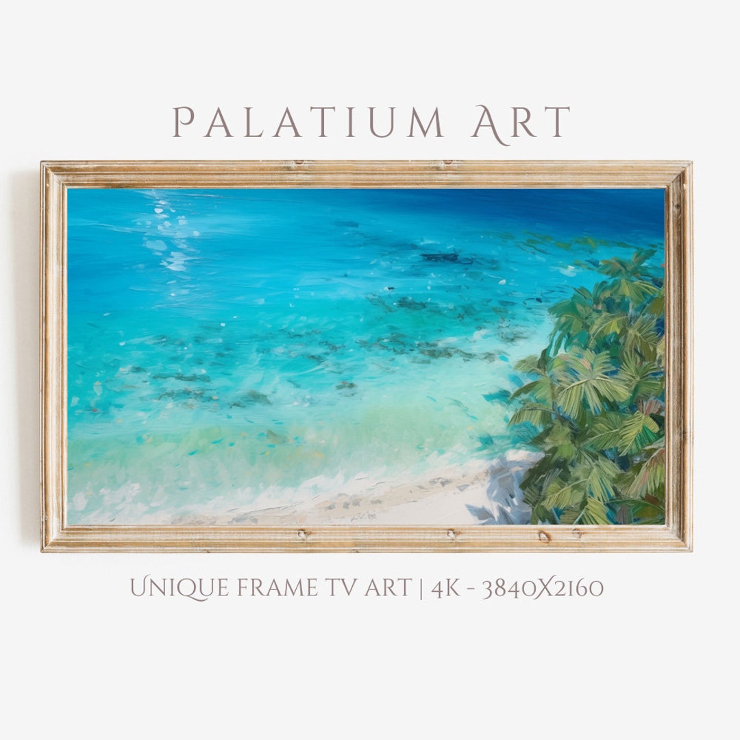 Tropical Beach Frame TV Painting, Summer TV Art, Summer Sea Painting ...