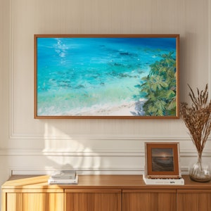 Tropical Beach Frame TV Painting, Summer TV Art, Summer Sea Painting ...