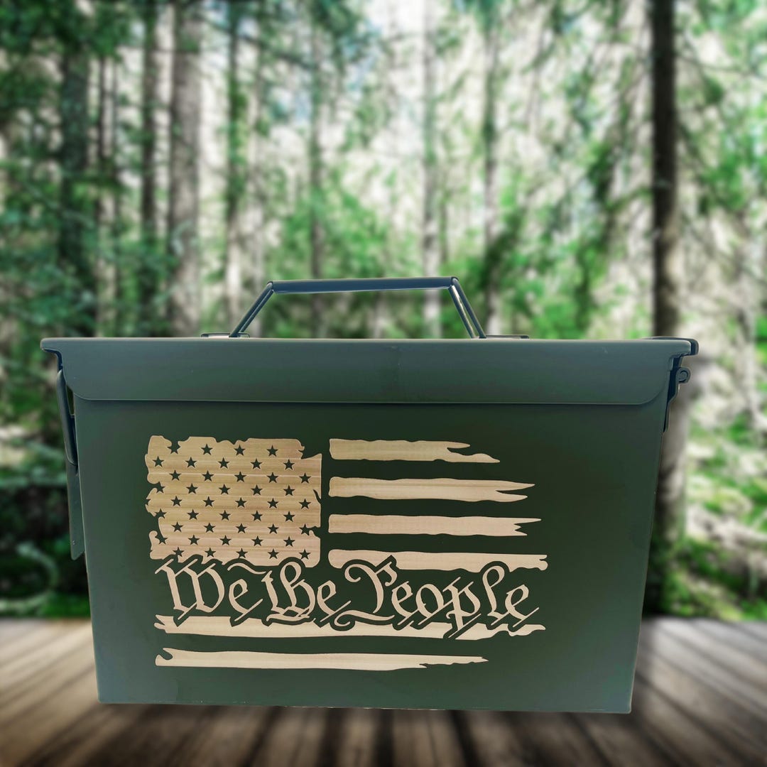 2nd Amendment Ammo Can - We the People Engraved 50 Cal Steel Storage ...