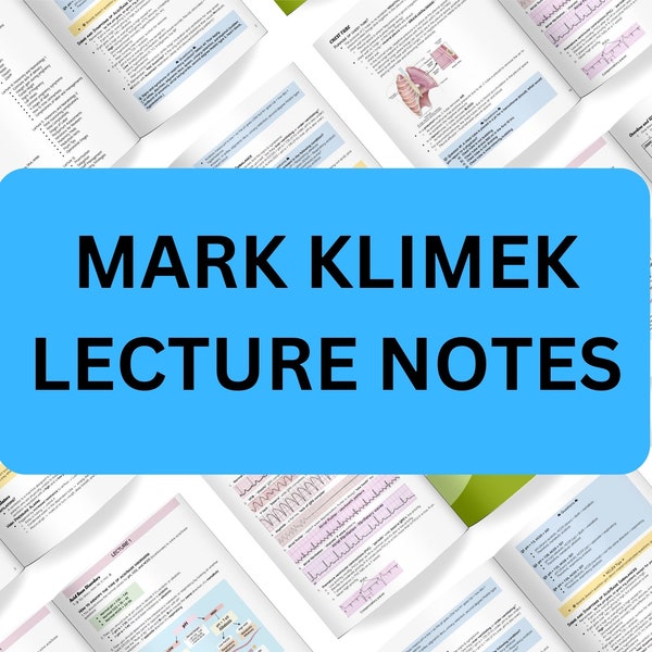 Mark K Lecture Notes - Etsy
