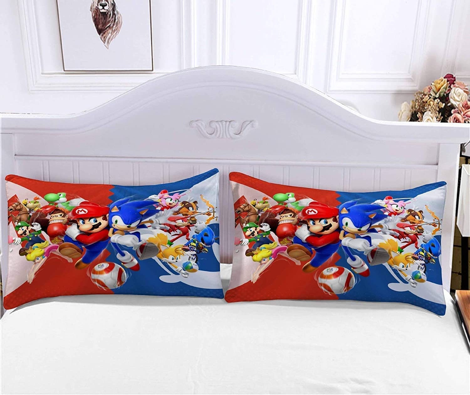 3D Printed The Hedgehog And Super Mario Bedding Duvet Cover Set