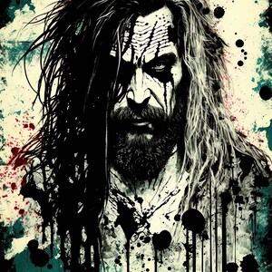 Rob Zombie Printable Wall Art, Wall Decor, Digital AI Assisted Art ...