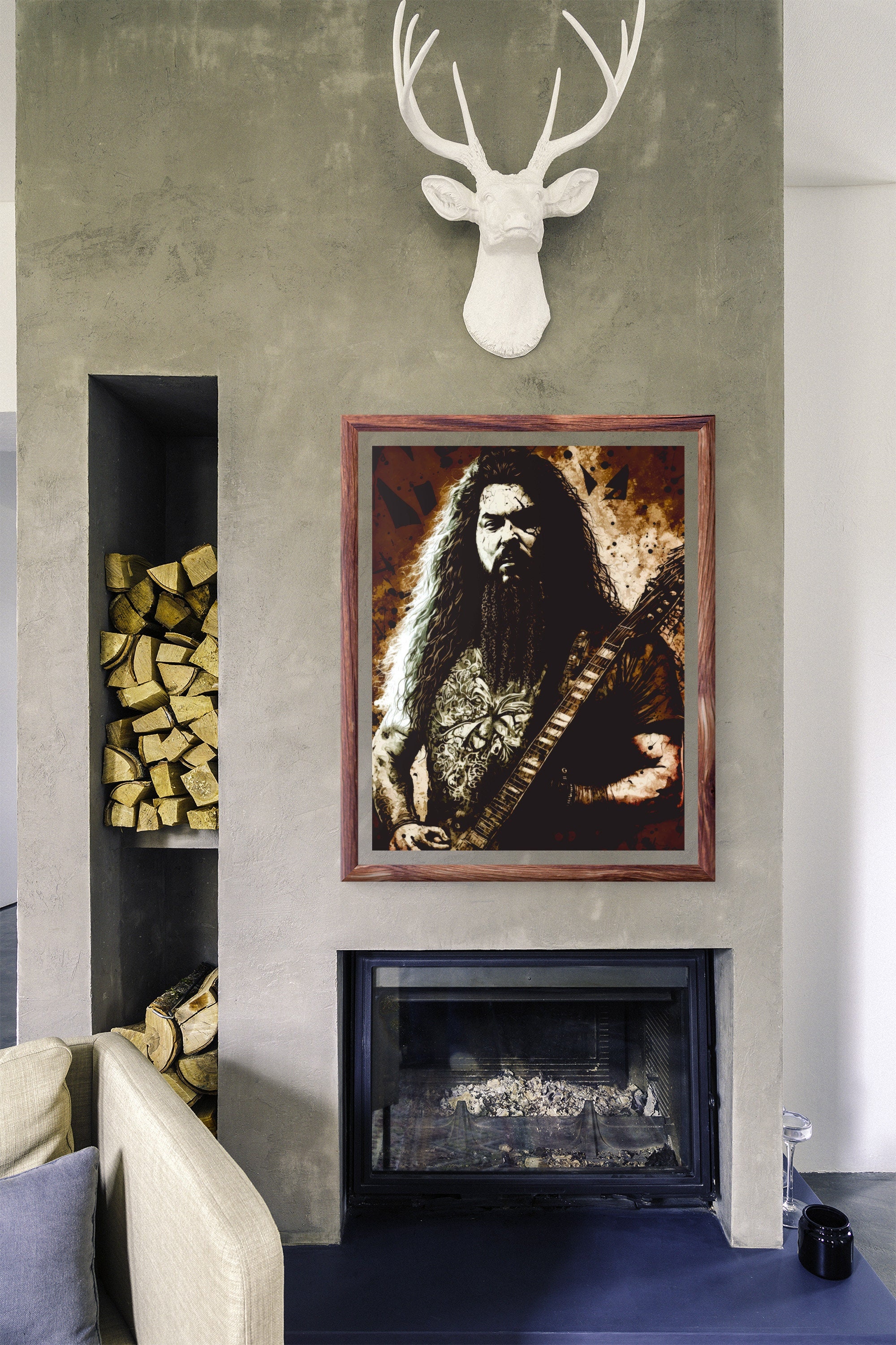 Dimebag Darrell Abbott Printable Wall Art, Wall Decor, Digital AI ...