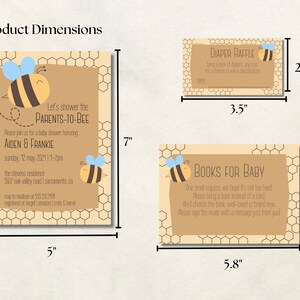 Parents to Bee Baby Shower Invitation SUITE- Editable Canva Download ...