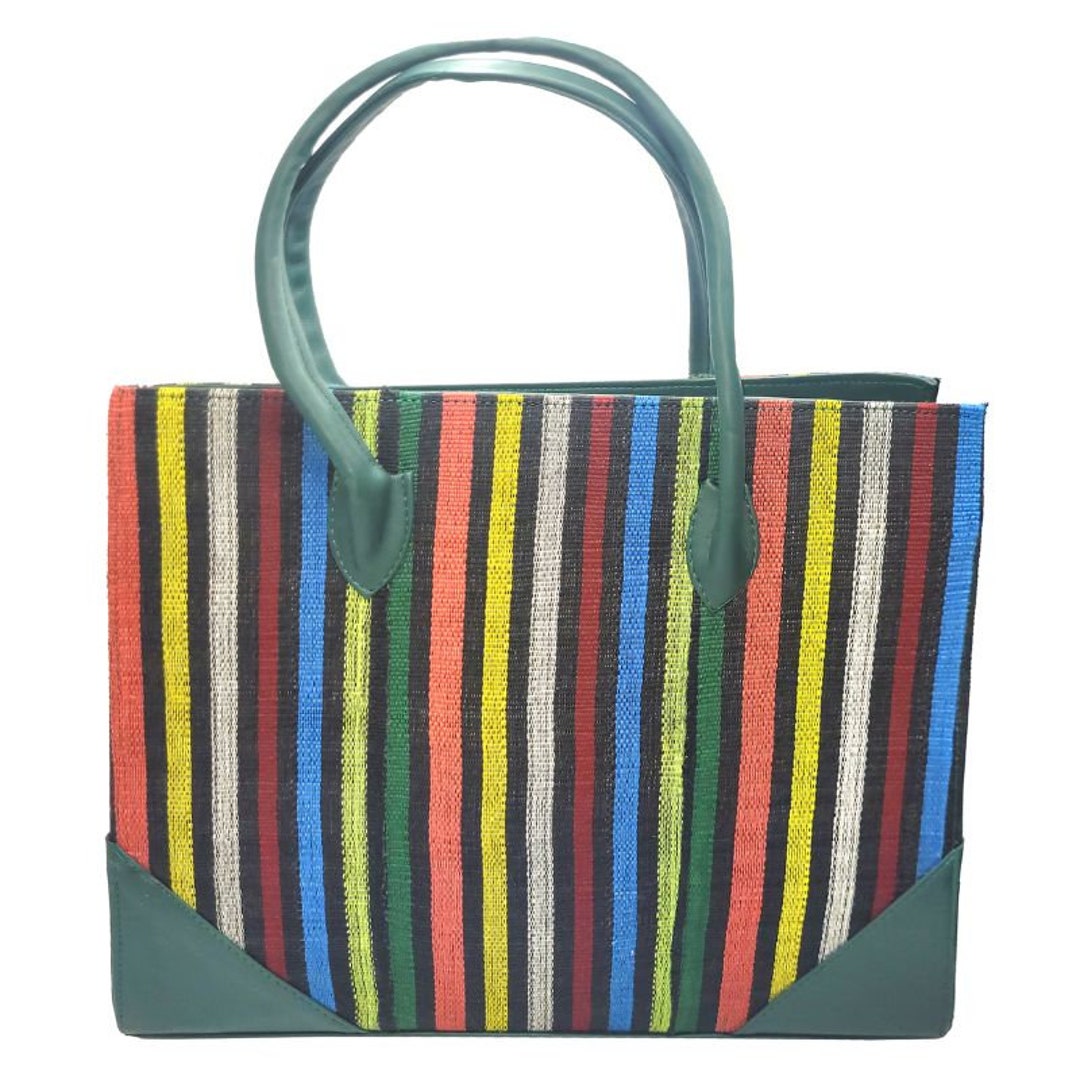 African Tote Bag Aso-oke Tote Bag Aso-oke Fabric Handmade African Tote ...