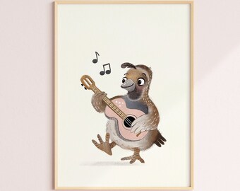 Dancing Minis Quail Kids Room Wall Art PRINTABLE, Baby Nursery Room Art ...